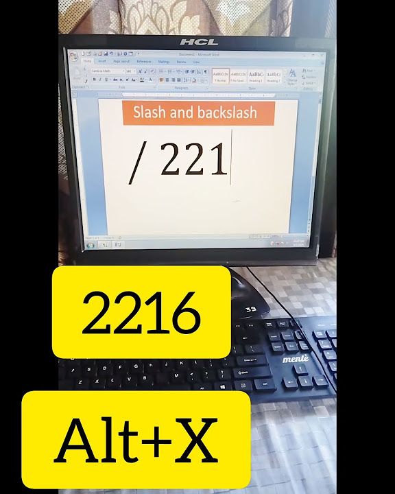 Slash and backslash in symbol in ms word learning #slash #backslash # ...
