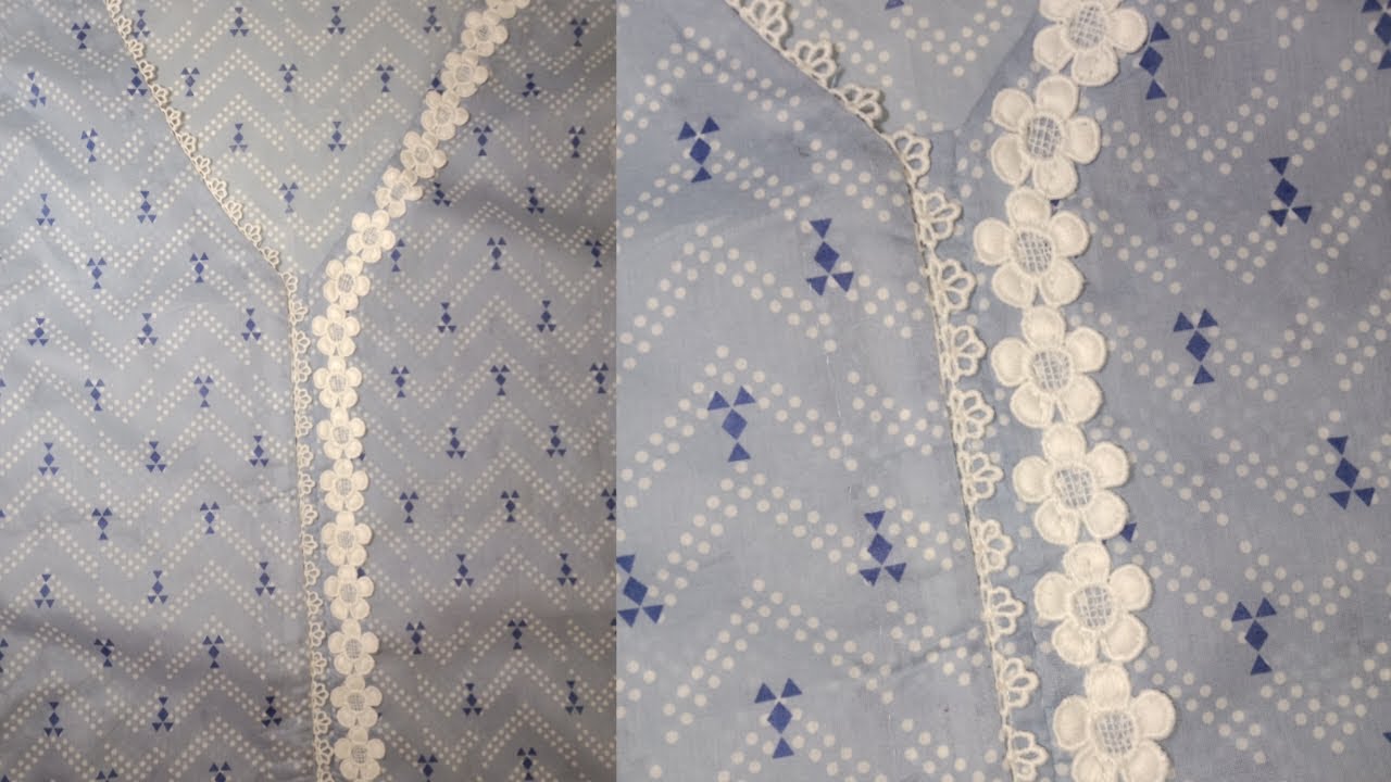 Simple stylish neck design||V-shape neck designs are elegant and ...