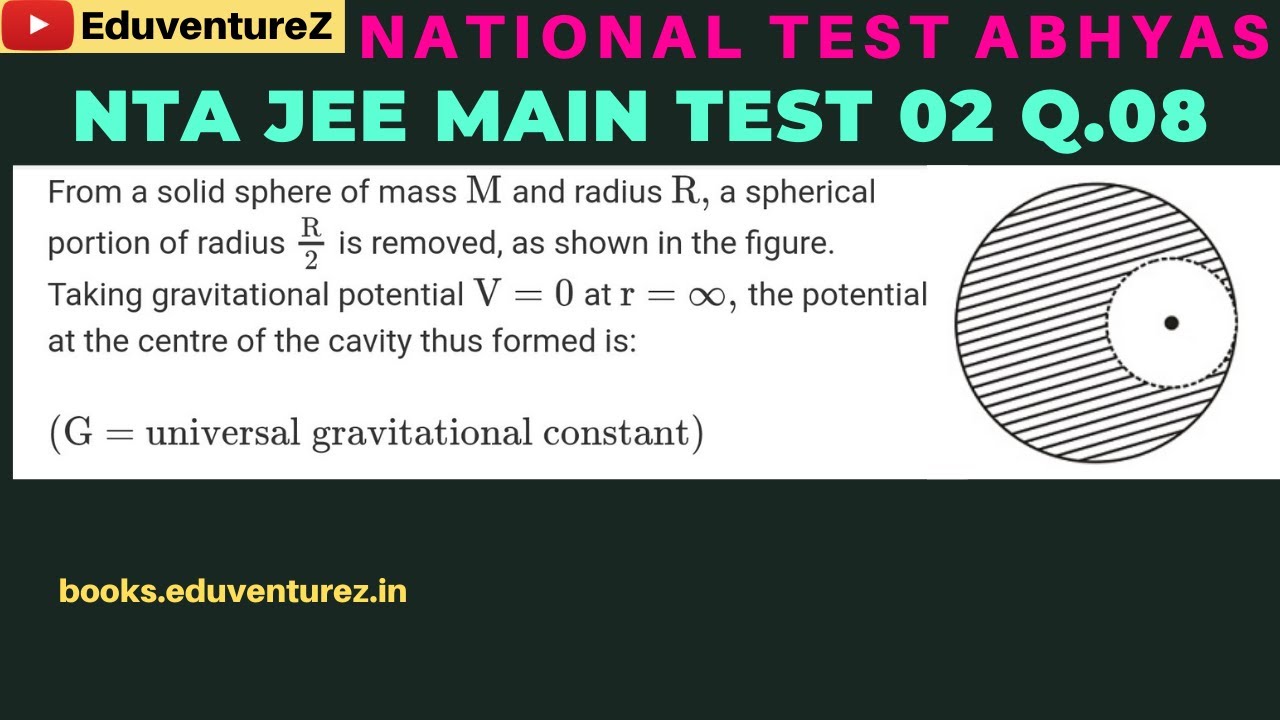 From a solid sphere of mass M and radius R , a spherical portion of ...