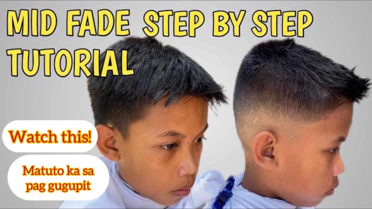 HOW TO CUT MID FADE STEP BY STEP TUTORIAL FOR BEGINNERS 2024 #haircut ...