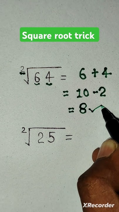 Amazing square root tricks 😱😱😱... // #maths #mathtricks #squareroot #tricks - YouTube