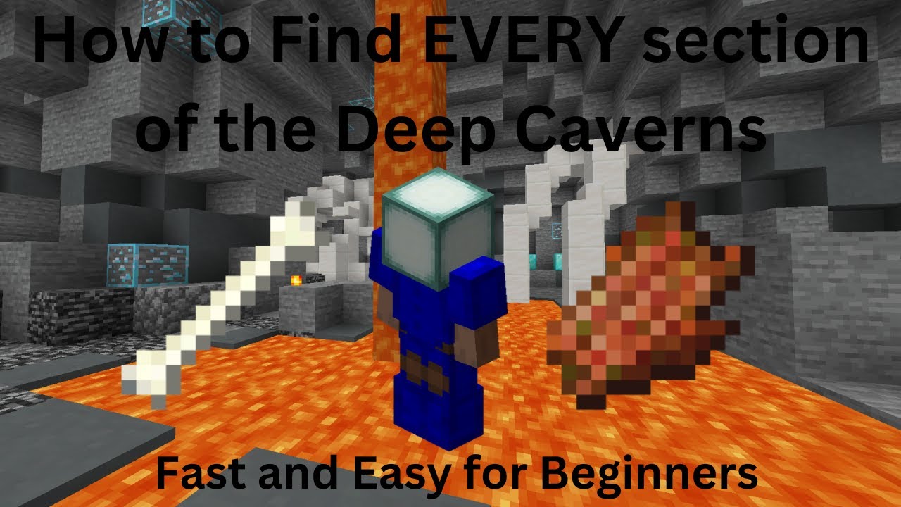 How to find EVERY Section of the Deep Caverns (Hypixel Skyblock) - YouTube