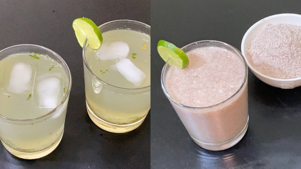 Summer Special Lemon Juice & Ragi Java | Lemonade Indian Style | Ragi ...