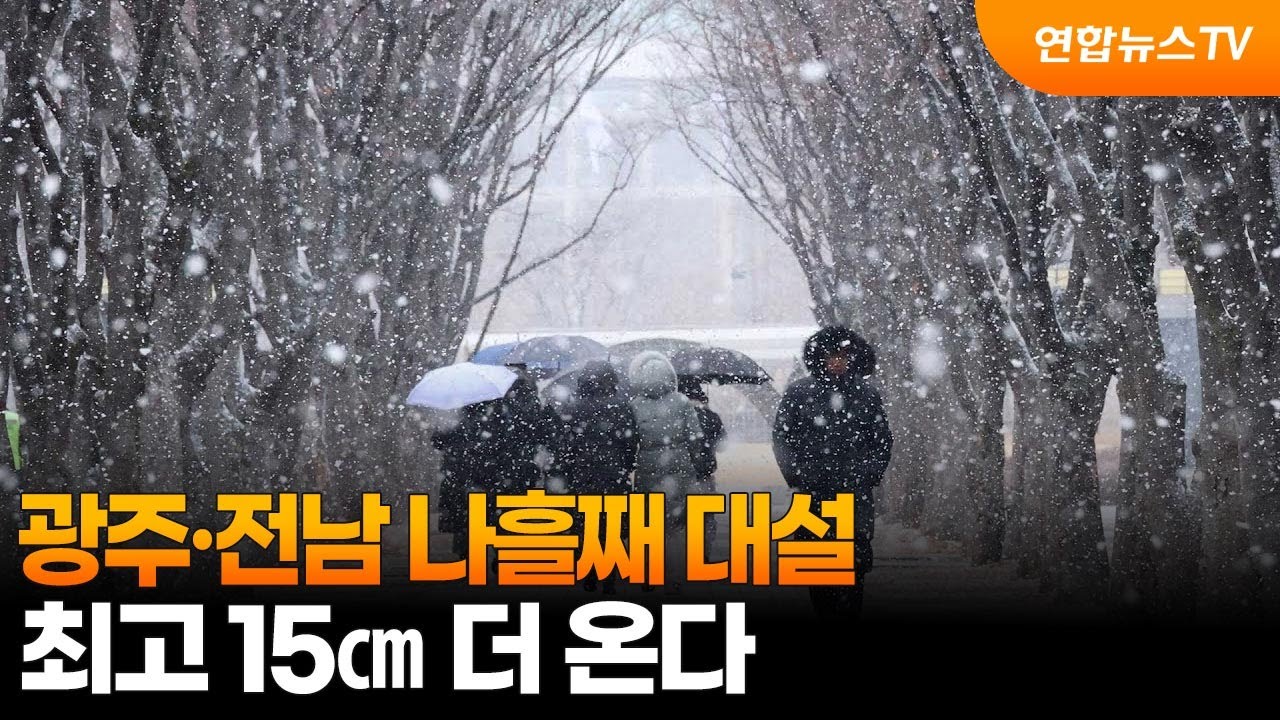 광주·전남 나흘째 대설…최고 15㎝ 더 온다 연합뉴스tv Yonhapnewstv Youtube