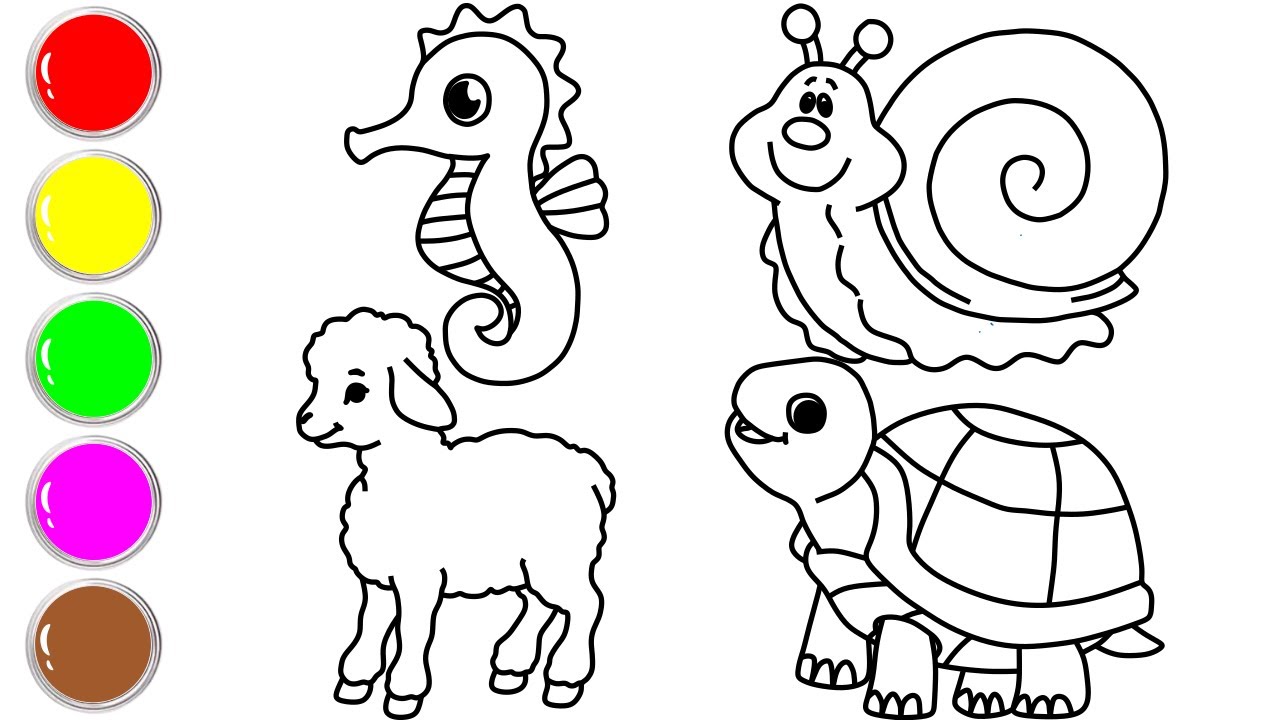 Draw AMAZING Animals in Minutes! Sheep, Turtles, Sea Horses and Snails ...