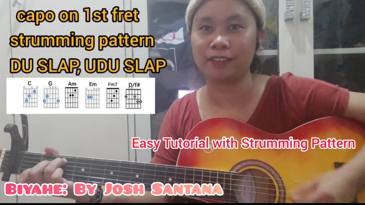 Biyahe by: Josh Santana || easy tutorial guitar chords for beginners w ...