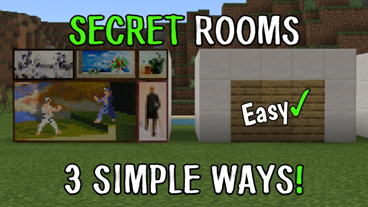 3 SIMPLE WAYS TO MAKE SECRET ROOMS 🤩 TUTORIAL | MINECRAFT - YouTube