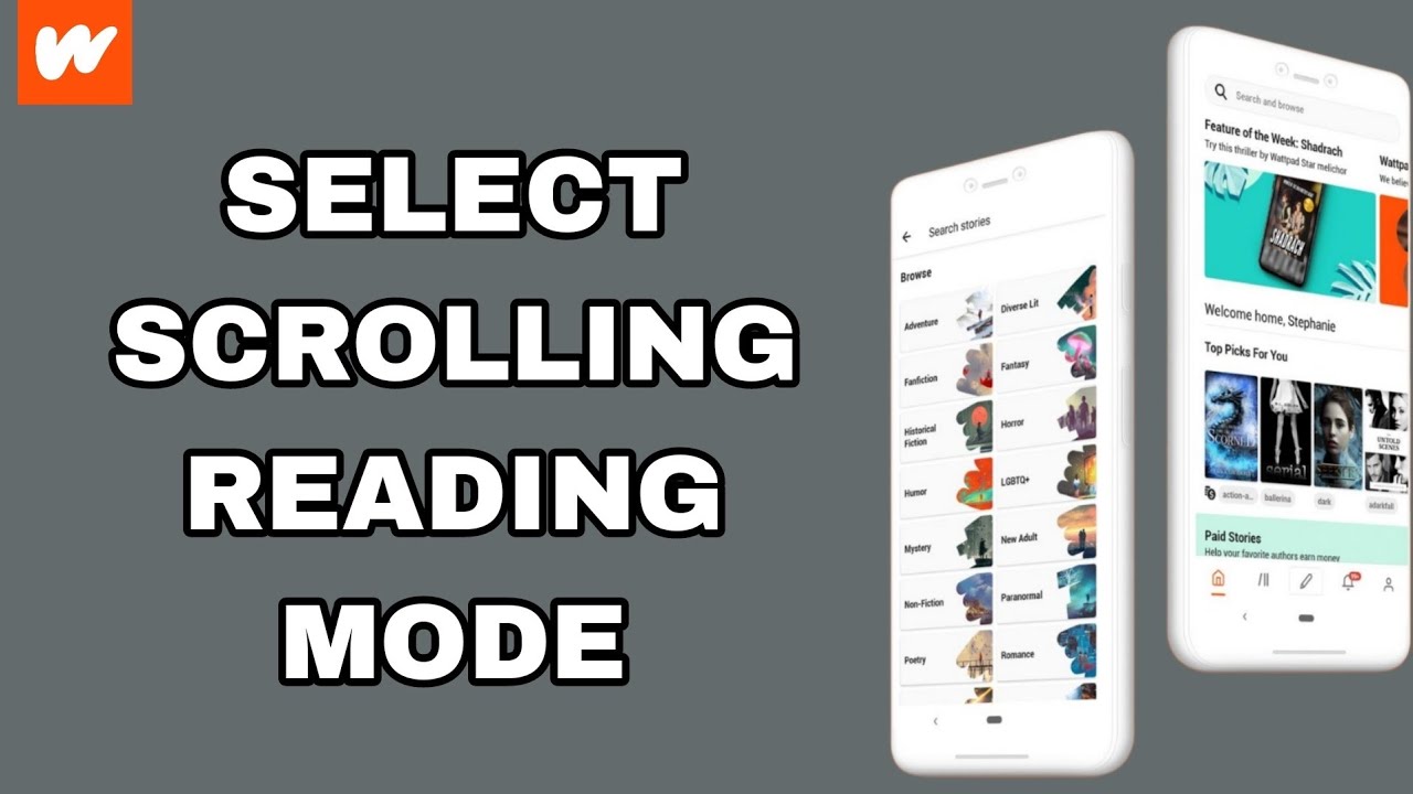 How To Select Scrolling Reading Mode On Wattpad App - YouTube