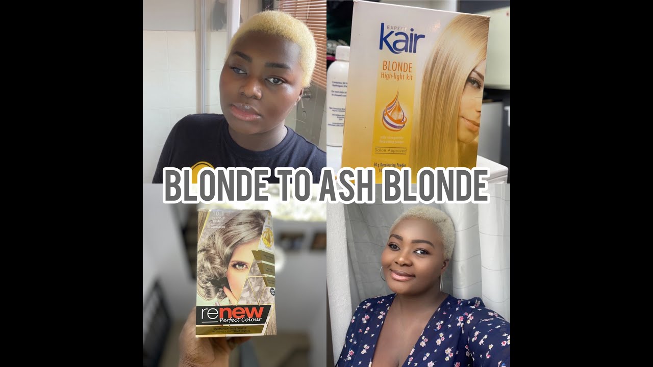 How I Dye My Hair To Ash Blonde Renew Dye Kair Dye Short Hair Transformation South Africa