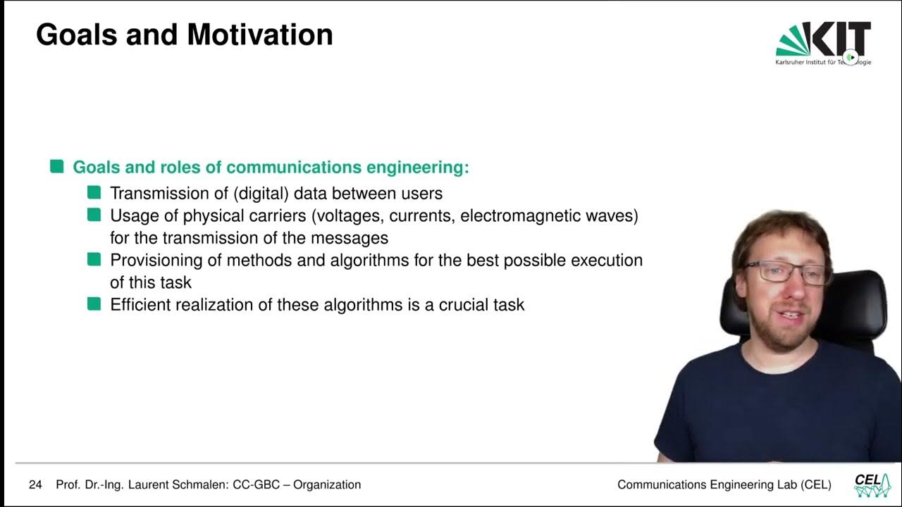 Lecture "Channel Coding: Graph-based Codes", Chapter 0, Vid. 2, "Goals and Motivation" - YouTube