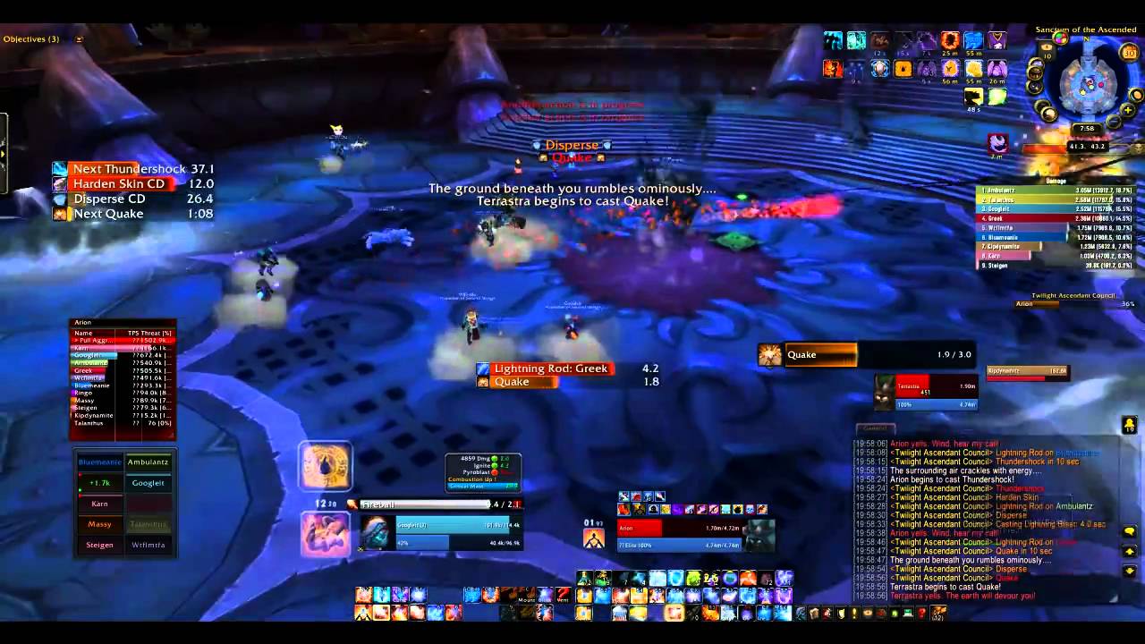 WoW Cata - Ascendant Council (10-Man) - BoT - YouTube