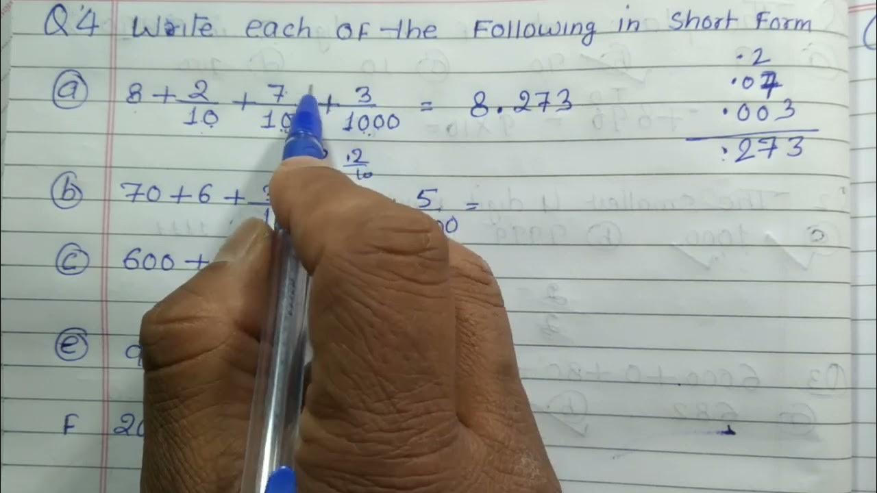 Write each of the following in short form - YouTube