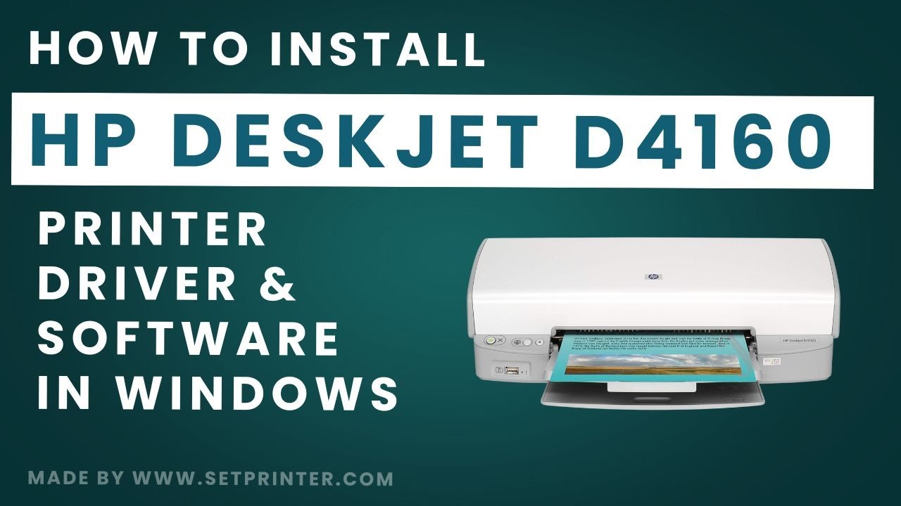 How to Install HP Deskjet D4160 Printer Driver on Windows 11, 10, 8, 8. ...