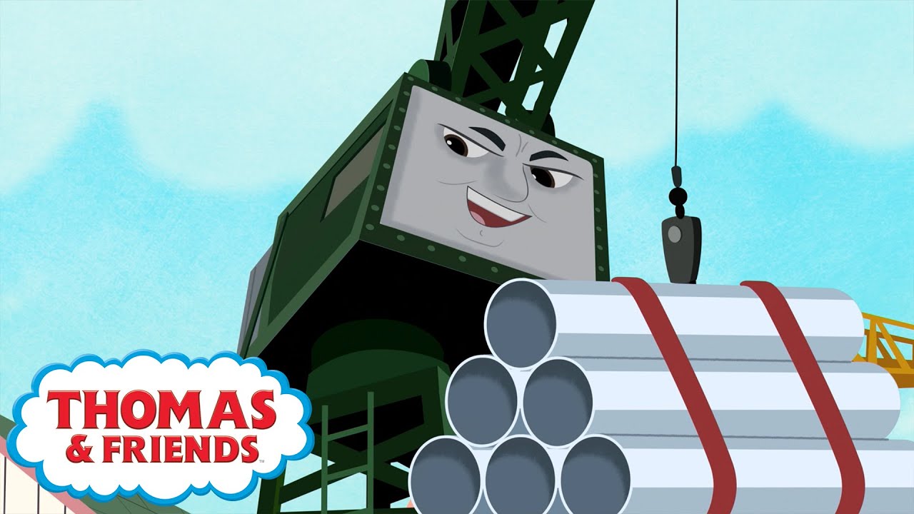 Kereta Thomas & Friends | Carly & Cranky's Big Lift-Off | All Engines ...