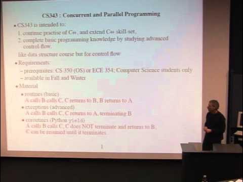 CS upper year information session: CS 343 - YouTube