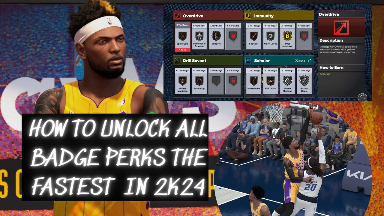 HOW TO UNLOCK ALL BADGE PERKS THE FASTEST IN NBA2K24 #2k24 - YouTube