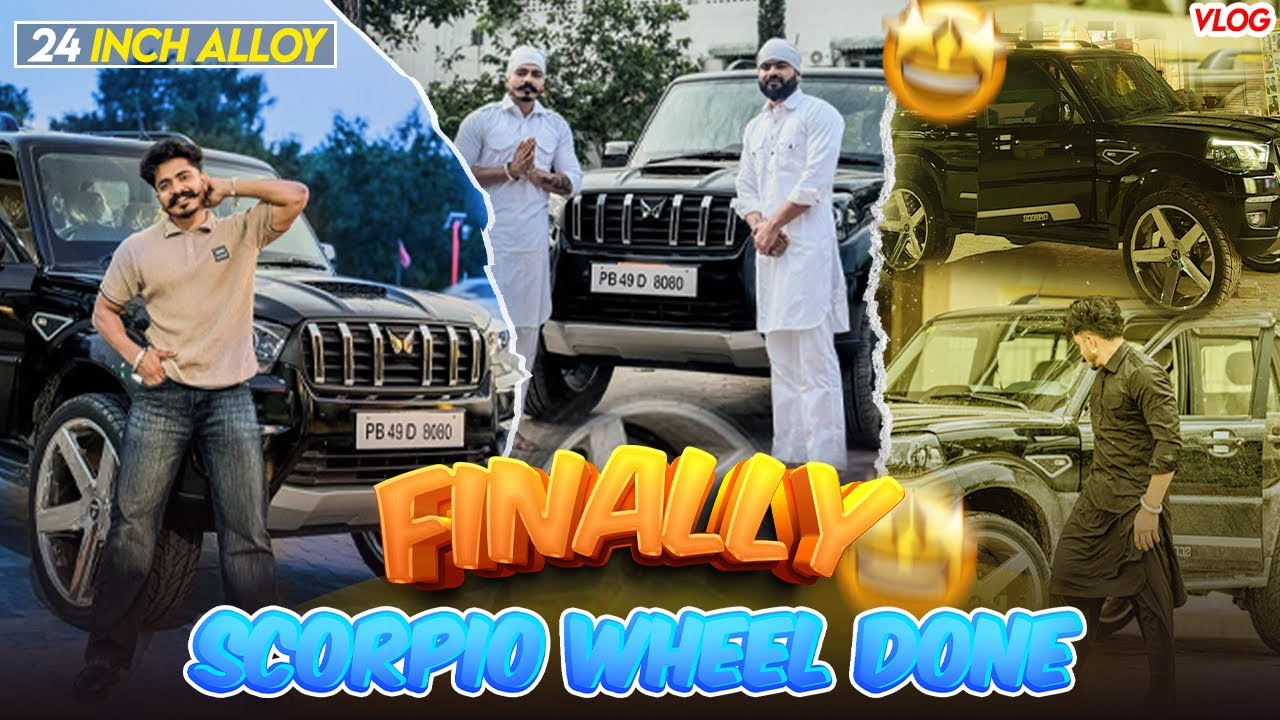 Finally scorpio wheel Done 👍 24 inch Alloy💪 !!! @Vinayofficiall-vlogs ...