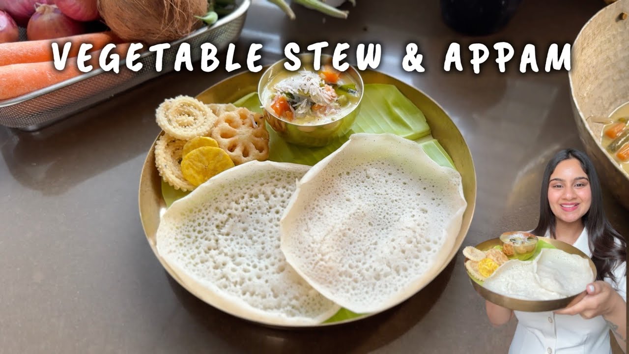 Vegetable Stew with authentic Appam | South Indian Recipe - YouTube