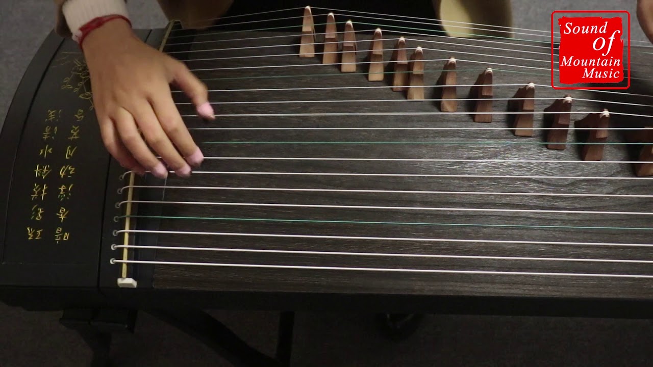 Professional Level Character & Flower Carved Guzheng Instrument Chinese ...