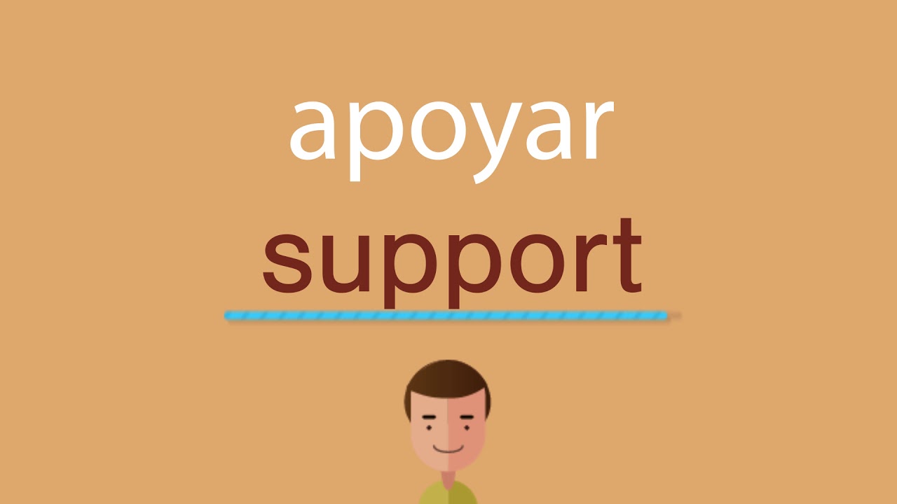 Cómo se dice apoyar en inglés - YouTube