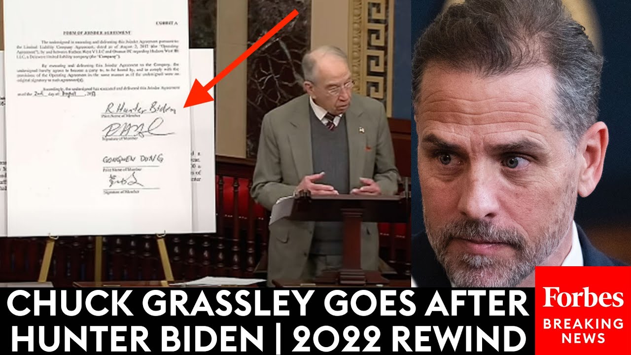 Chuck Grassley Details Alleged Hunter Biden Corruption | 2022 Rewind - YouTube