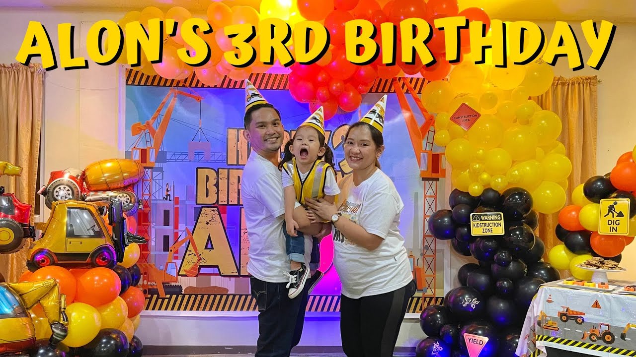DIY Construction Themed Birthday Party | Alon's 3rd Birthday - YouTube