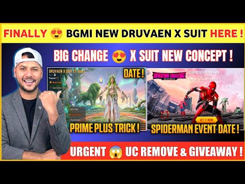 NEW CONCEPT 🔴 New X Suit Bgmi | Bgmi Spiderman Update | X Suit Prime Plus Trick | Bgmi New Update