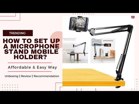 How to set up a MICROPHONE STAND MOBILE HOLDER? || Affordable and Easy ...
