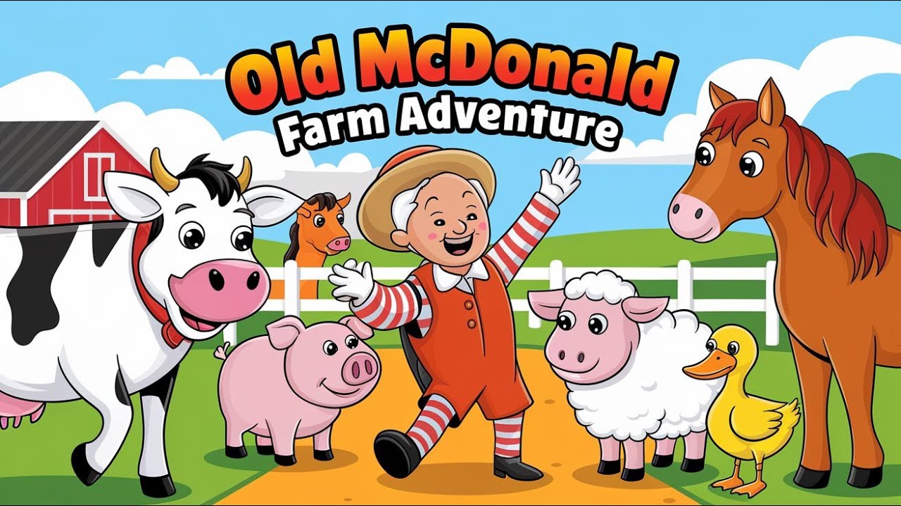 Old McDonald Farm Adventure | Classic Nursery Rhyme & Animal Sounds for ...