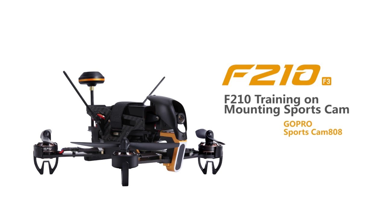 Walkera F210 Racing Drone Training on Mounting Sports Cam - YouTube