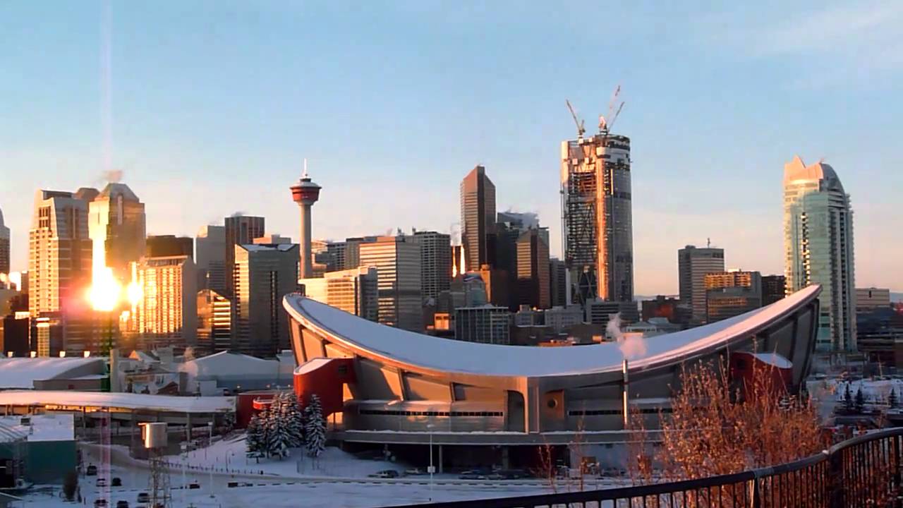 Calgary skyline from Scotsman hill Nov 2010 - YouTube