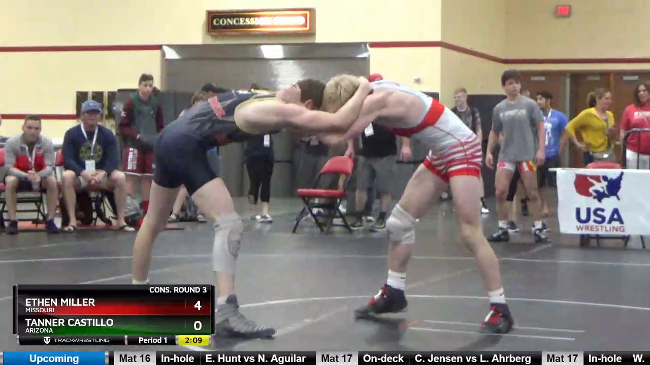 Junior 132 Ethen Miller Missouri Vs Tanner Castillo Arizona - YouTube