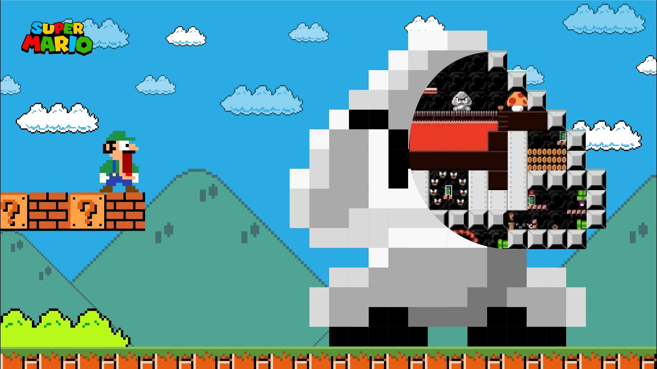 Cat Mario: Can Luigi get through the Stone Goomba Maze in Super Mario ...
