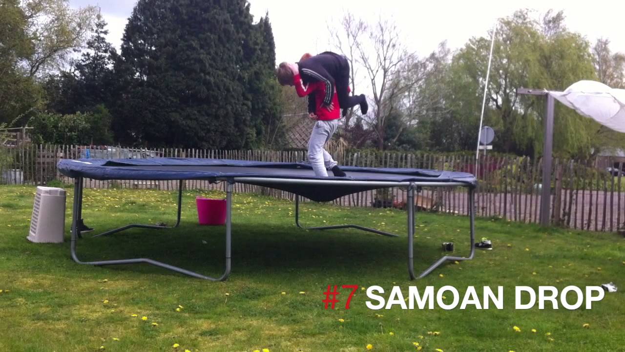 WWE Top 10 Moves Trampoline - YouTube
