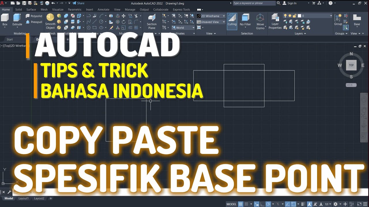 AutoCAD Cara Copy Paste Dengan Spesifik Base Point Bahasa Indonesia ...