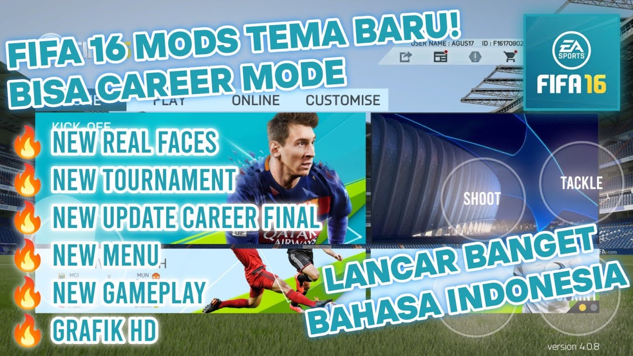 100% KEREN! FIFA 16 MOD Theme Original Bahasa Indonesia Terbaru 2025 ...