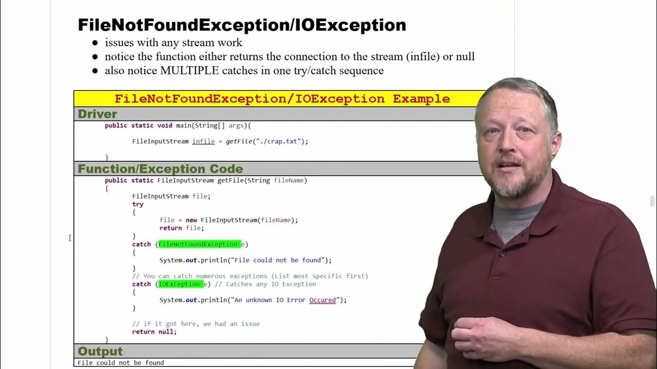 11 - FileNotFoundException-IOException - YouTube