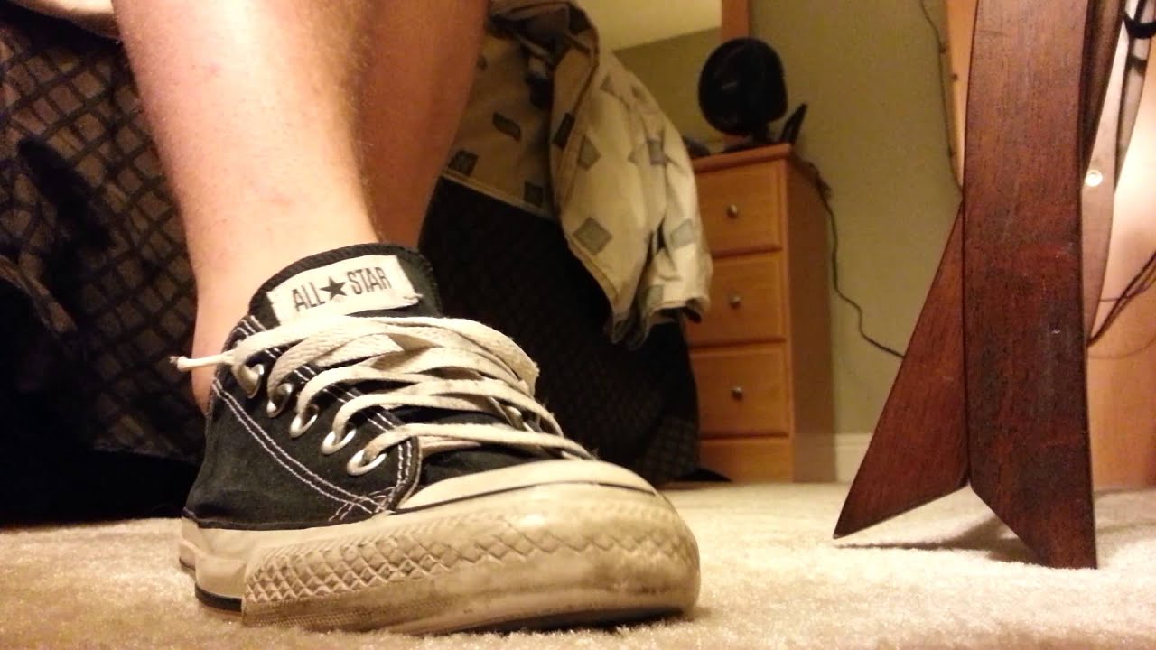 Untied Worn Converse All Star 2 - YouTube