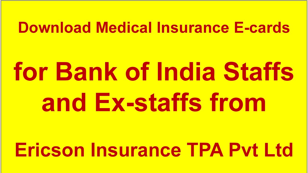Download Medical Ins E-cards for Bank of India Staffs & Ex-staffs from ...