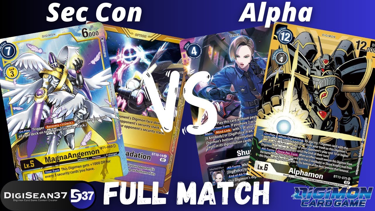 Security Control VS Alphamon Alliance | Digimon Card Game | BT15 Exceed ...
