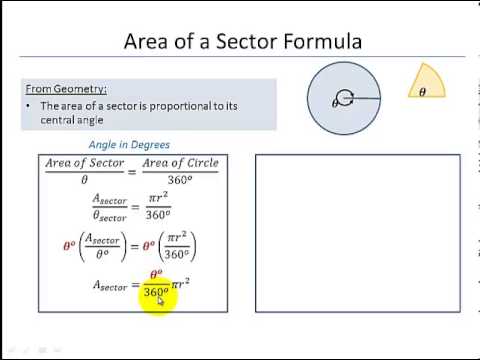 Arc Length and Area Sector Rings and Partial Rings - YouTube