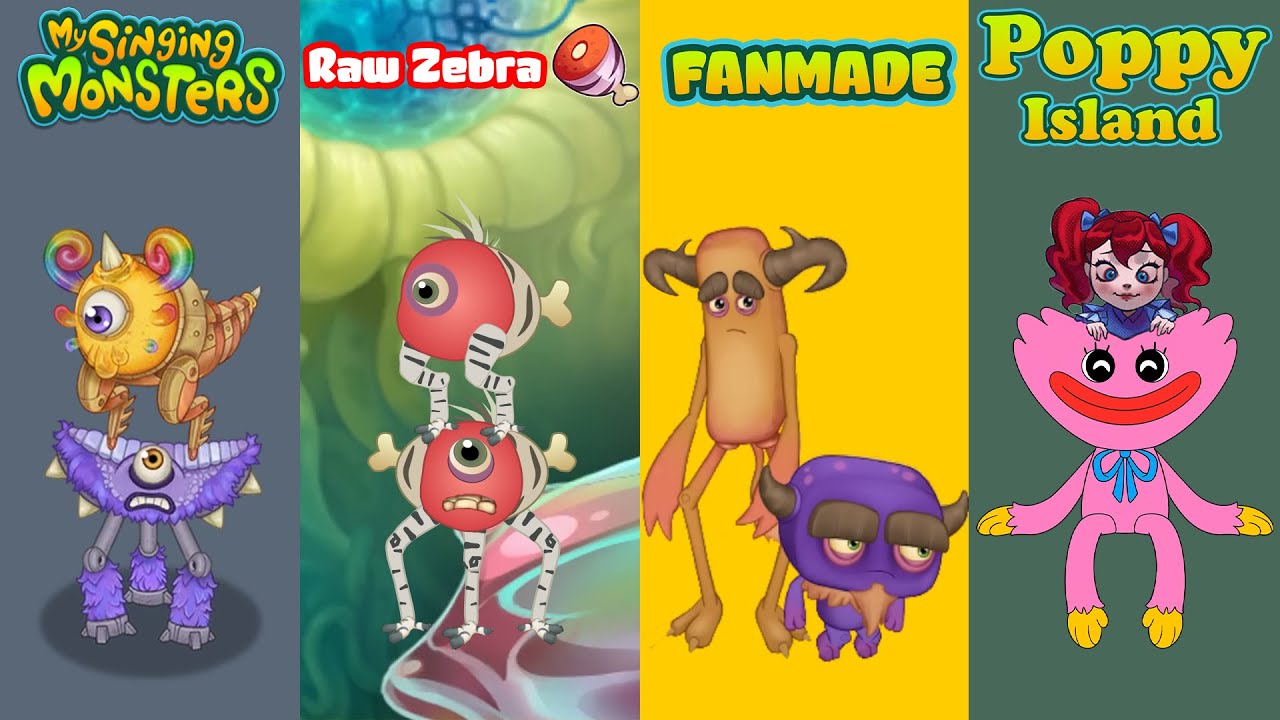My Singing Monsters Vs Raw Zebra Vs Fanmade Vs Poppy Island | Redesign ...