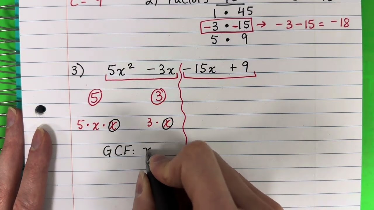 Factor 5x 2 18x 9 SHORTCUT INCLUDED maths math factoring Factor 5x 2 18x 9 SHORTCUT INCLUDED maths math factoring