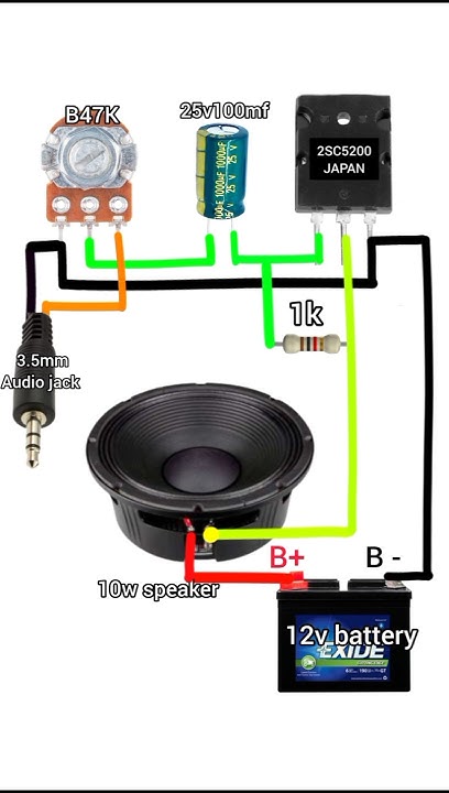 12v DC amplifier circuit diagram #shortvideo #amplifier #trending #shorts #diy - YouTube