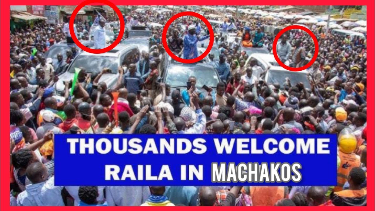 RAILA, KALONZO STORMS MACHAKOS COUNTY FOR AZIMIO RALLY TODAY RUTO ...