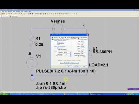 DC Motor Simulation using LTspice , Speed_Load=2.1 - YouTube