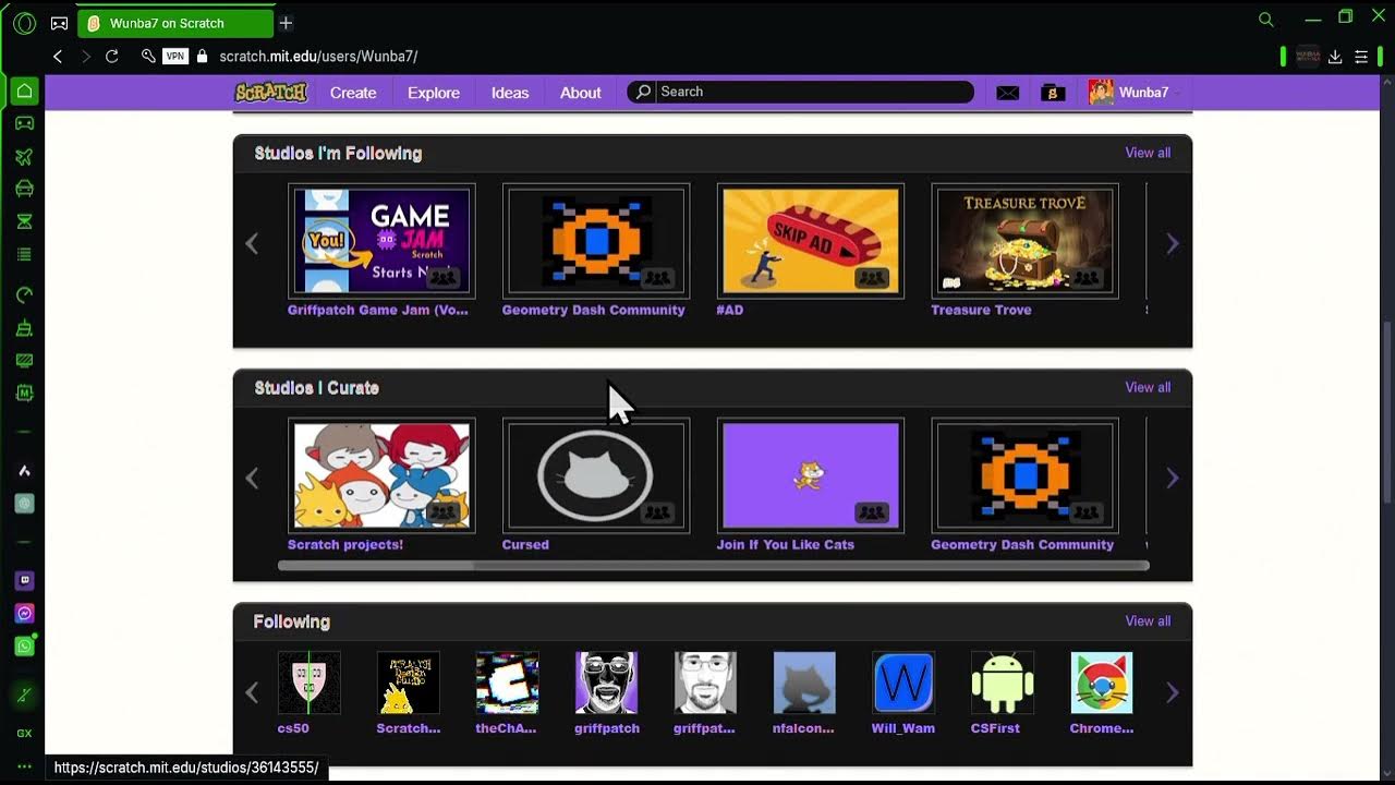 My Scratch Profile - YouTube