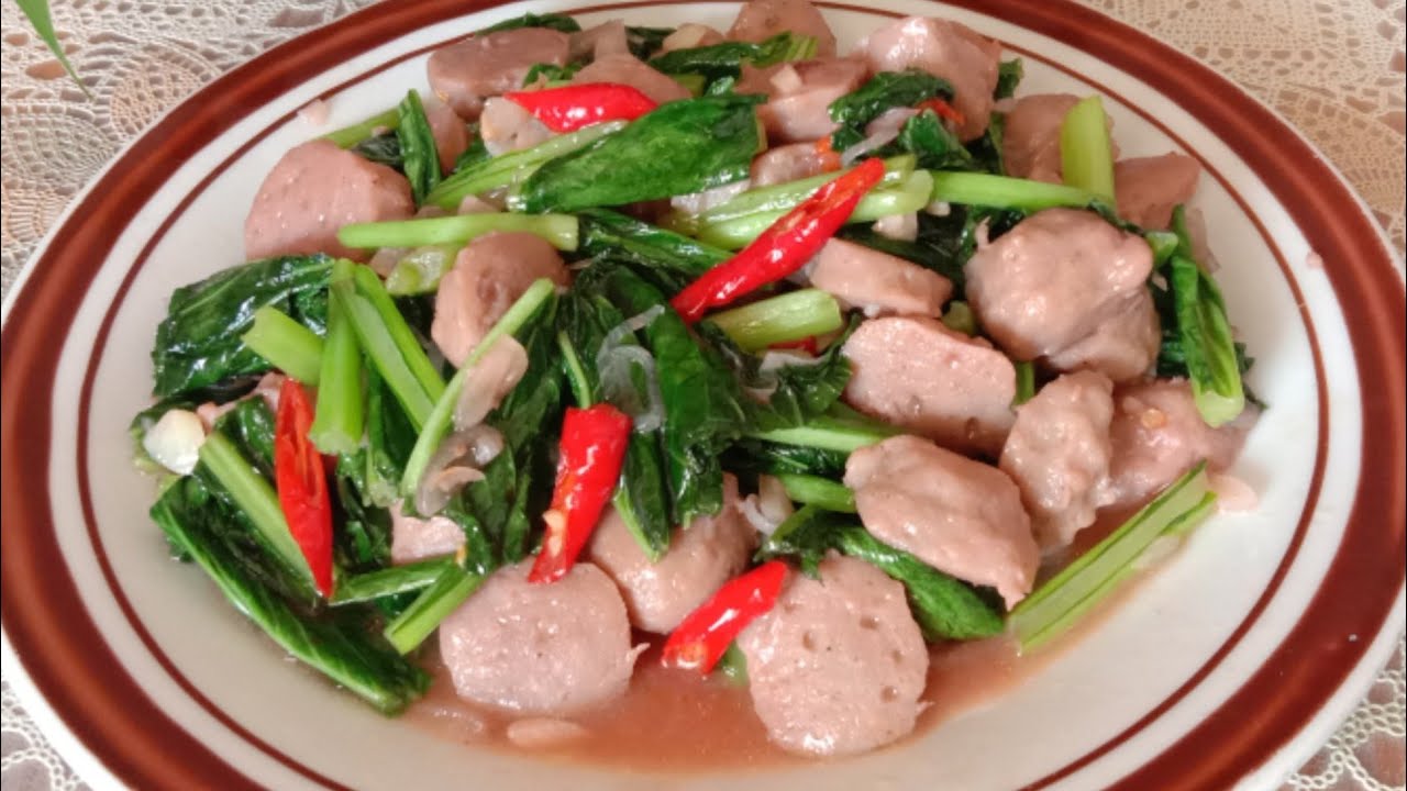 SAWI HIJAU DAN BAKSO DIMASAK GINI ENAK BANGET//Masakan simple tapi enak ...