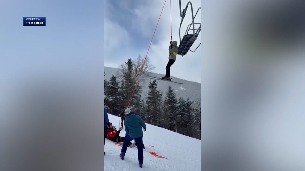 Crews use ropes to evacuate 64 people from ski lift in New Hampshire ...