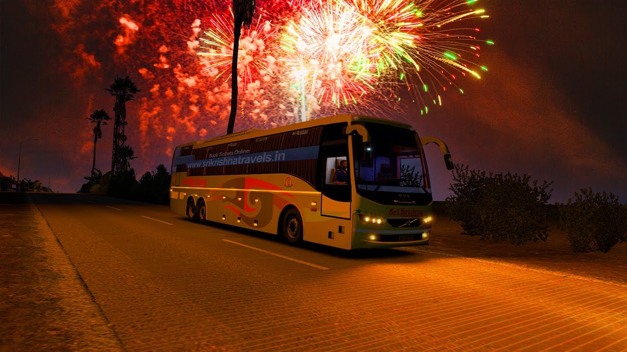 Volvo Bus Night Journey | B9r Volvo Bus - YouTube